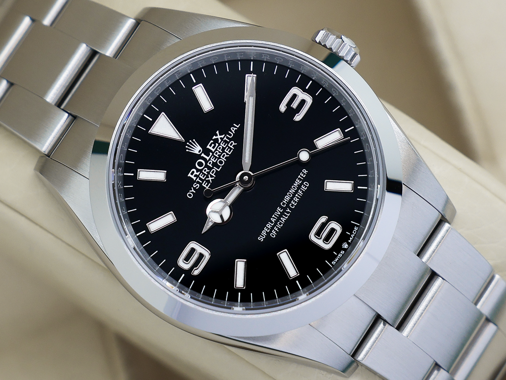 GENTS ROLEX EXPLORER I 36mm 124270 STAINLESS STEEL BLACK DIAL WARRANTY ...