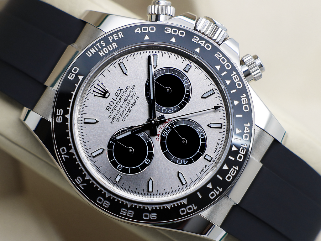 GENTS ROLEX DAYTONA 18ct WHITE GOLD OYSTERFLEX GHOST 126519LN WARRANTY ...